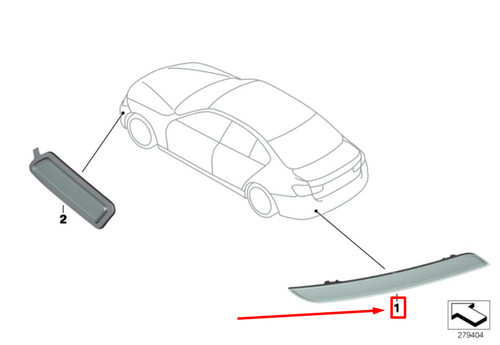 BMW 4 Cabrio F33, F83 Rear Left Bumper Reflector 7434023 63147434023 | eBay