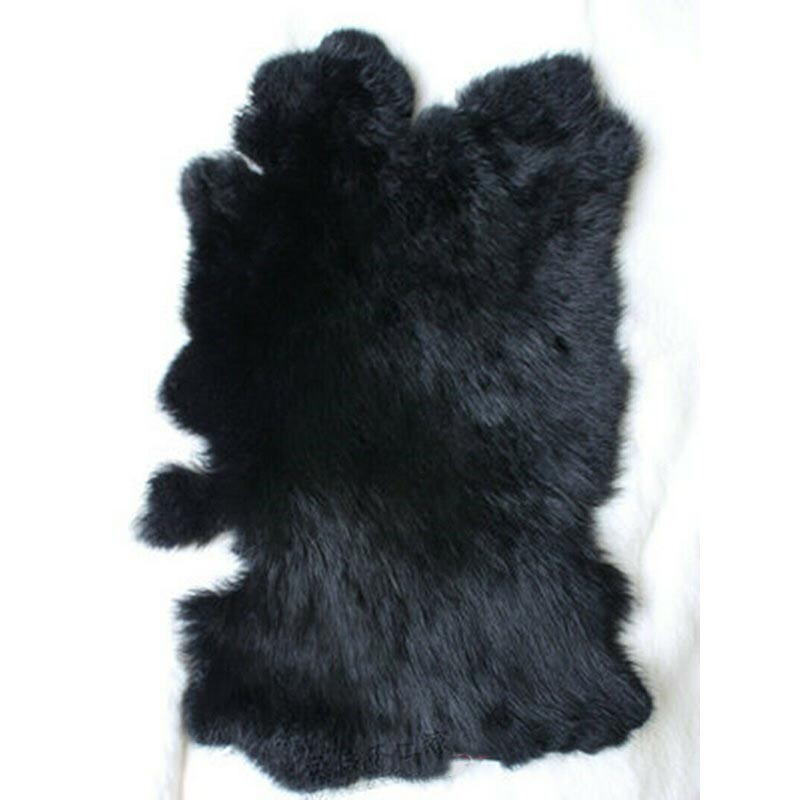 1pcs Genuine Natural Rabbit Fur Skin Tanned Leather Hides Craft Gray ...