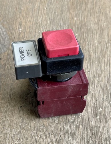 GENERAL ELECTRIC CEMA P9B01VN CONTACT BLOCK WITH RED SQUARE PUSH BUTTON ...