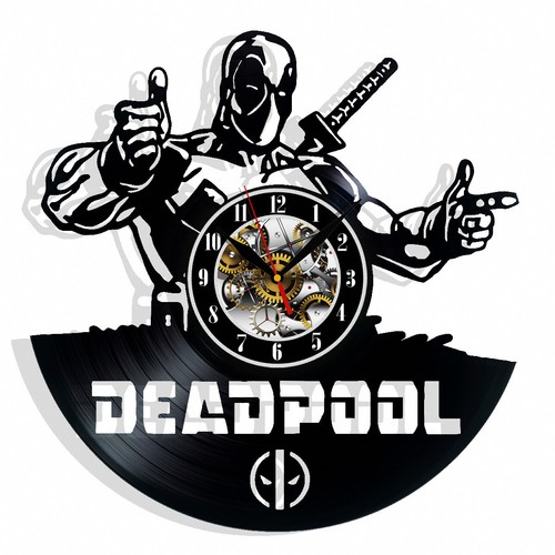Deadpool Vinyl Wall Clock Gift Birthday Holiday Art Home Room Decor ...