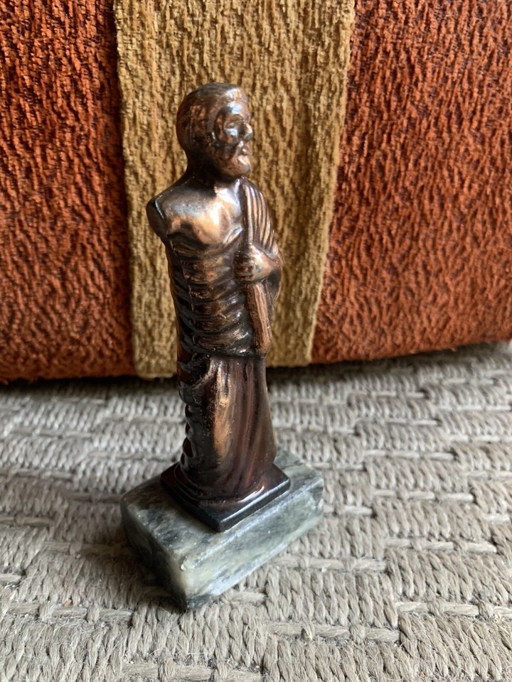 Ancienne Statuette Sculpture Métal Hippocrate Médecin Philosophe Grec H ...