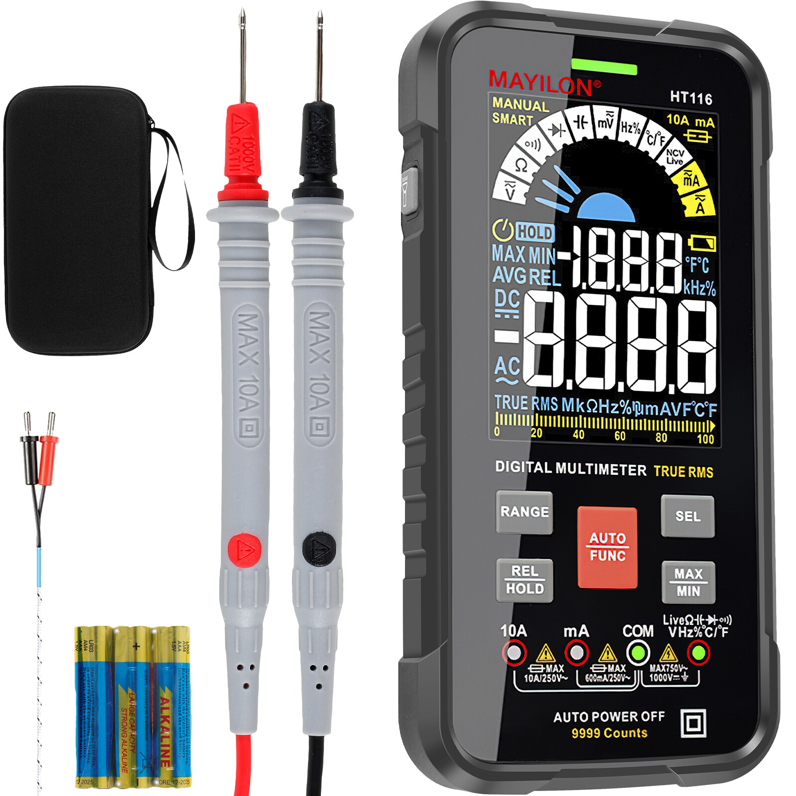 Multimeter Tester Smart Digital Multifunctional Electrical Voltmeter ...