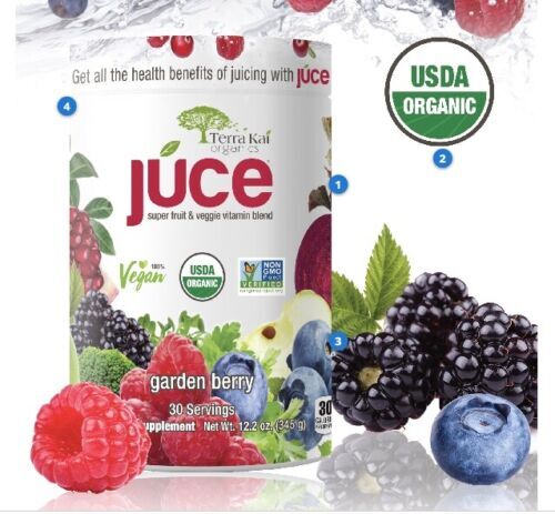 Terra Kai USDA Organic Juce Super Fruit & Veggie Powder 12.2 Ounces ...