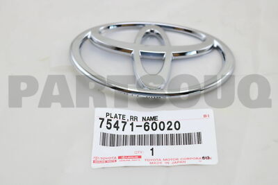 7547160020 Genuine Toyota PLATE, REAR BODY NAME, NO.1 75471-60020 | eBay
