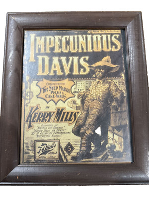 Impecunious Davis Vintage Sheet Music Cover Framed | eBay