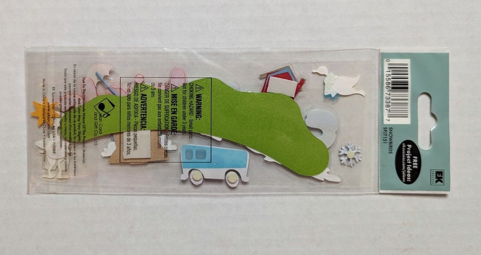 VERY RARE Jolee's Snowbirds Winter Travel Scrapbooking Title Stickers ...