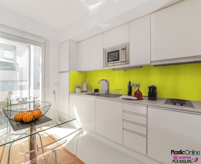 Lemon Yellow Plastic Perspex Acrylic Kitchen Bathroom Splashback Like ...