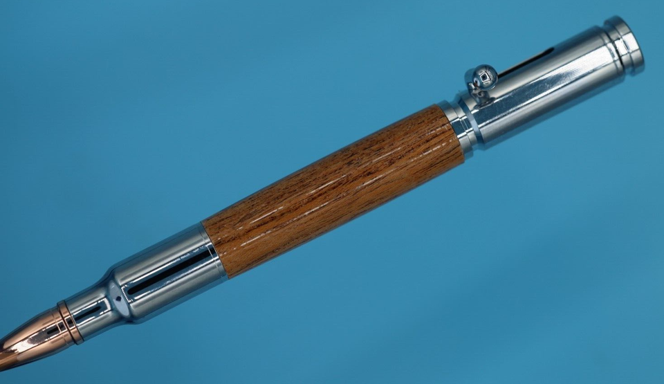 Texas Mesquite Flag Bolt Action Patriotic Pen in Chrome Finish + Wood ...