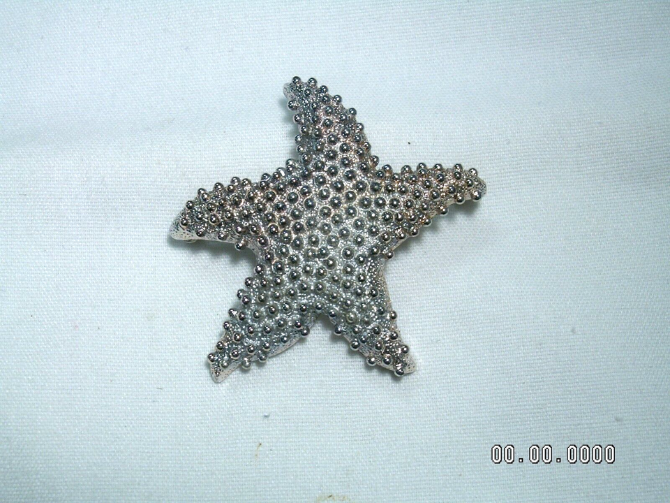 ANNE KLEIN Silver Tone Star Fish/Starfish Brooch | eBay UK