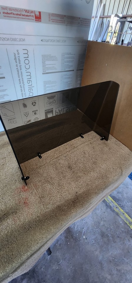 Universal boat windshield 19 1/2", 1/4" premium plexiglass, center ...