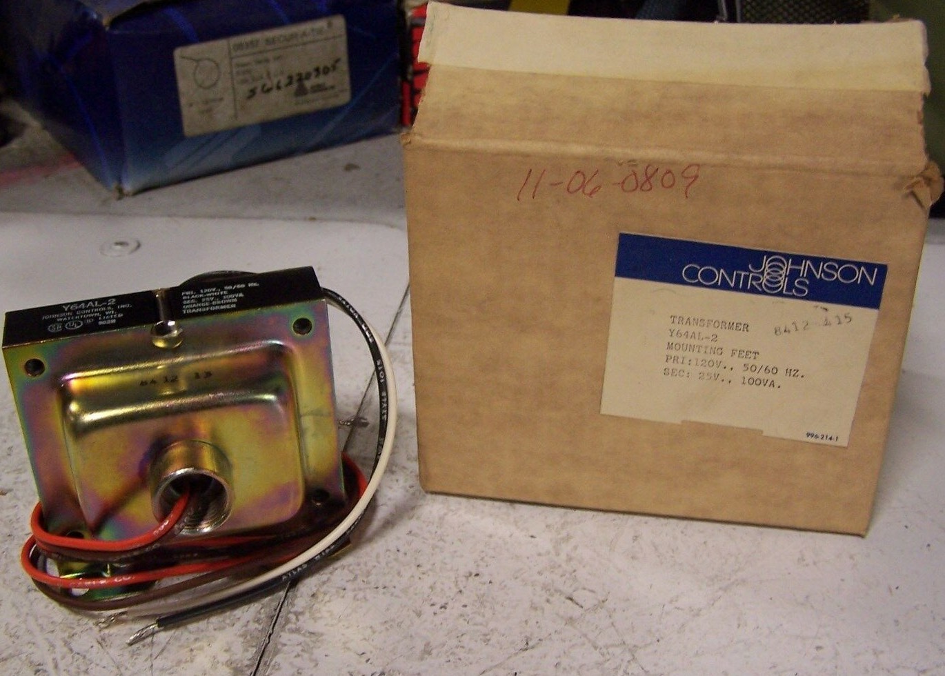 Johnson Controls Y64al-2 Transformer 120 HV 25 LV 100va for sale online ...