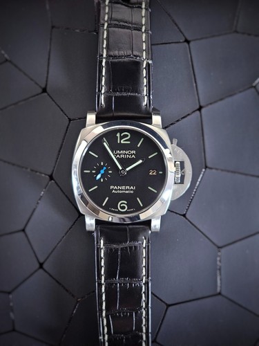 Panerai Luminor Steel Men's Black leather Watch - PAM01372 PAM1372 40mm ...