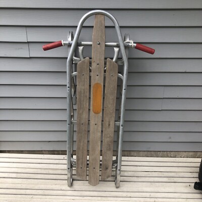 Vtg Duralite Racer Aluminum Art Deco machine Age Mid Century Snow Sled ...
