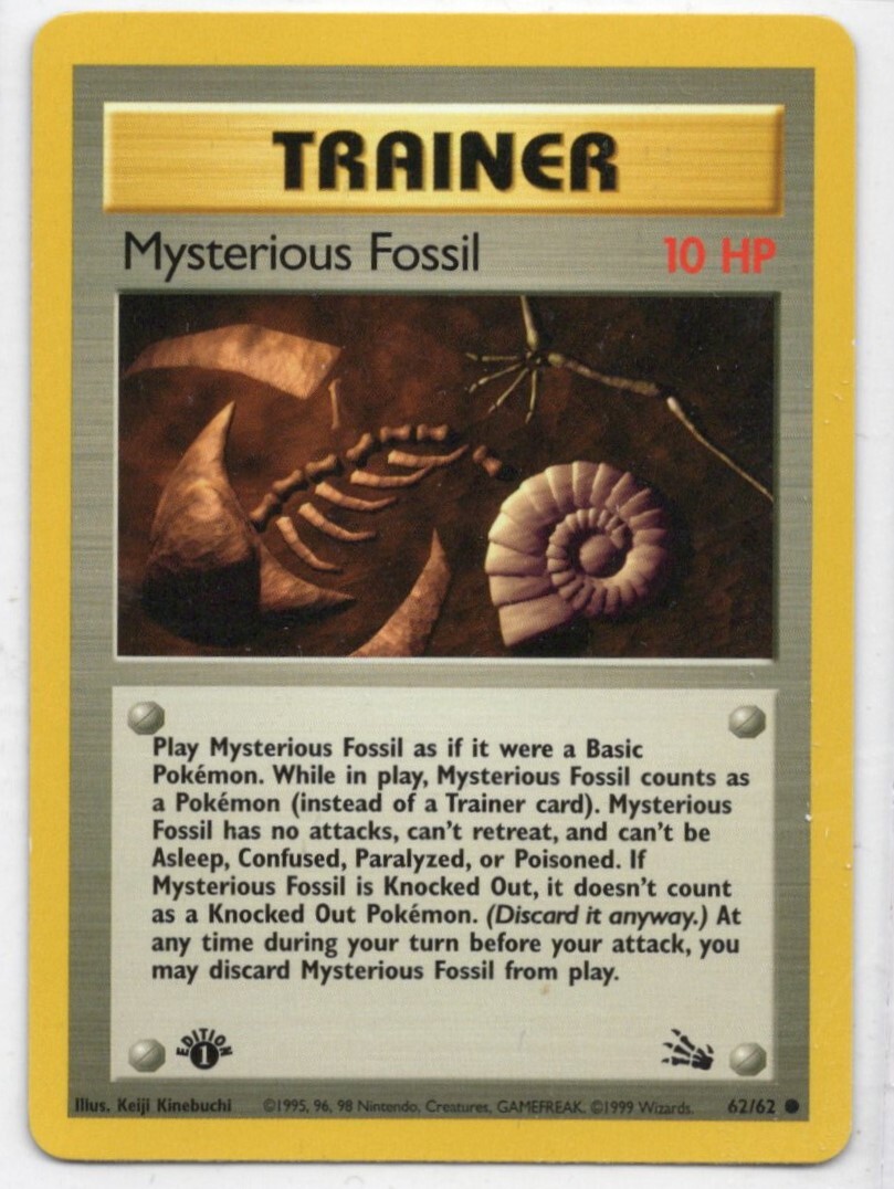 Mysterious Fossil - 1st Edition - Trainer Card For Sale - MAVIN