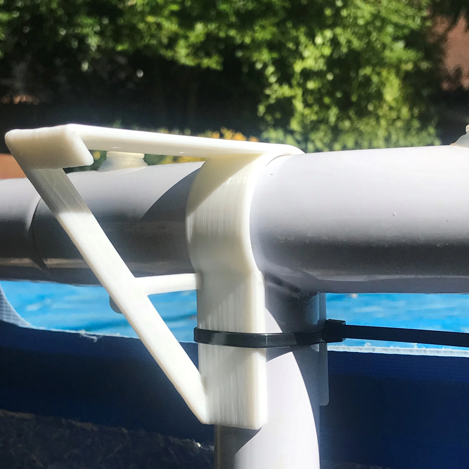 2 X Swimming Pool Shelf Brackets Suits 45Mm Top Rail / 35Mm Uprights ...