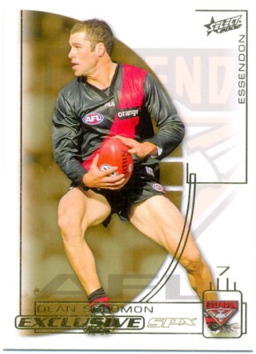 2002 Select AFL SPX series Common Card 22 - Dean Solomon - Essendon ...