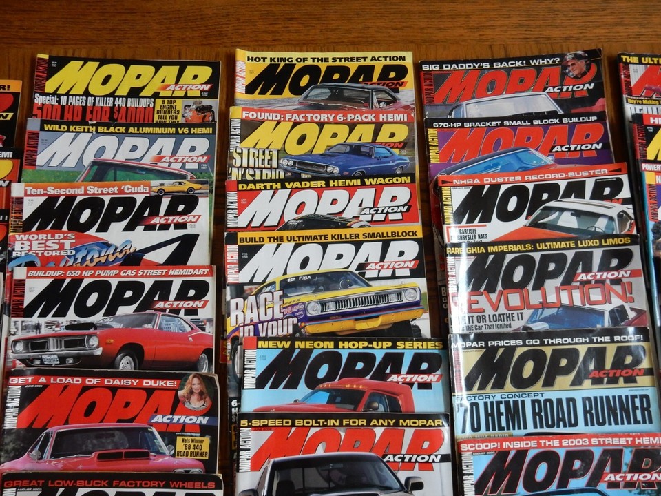 Mopar Action Magazines Lot of (35) Vintage Mopar, Dodge, Chrysler ...