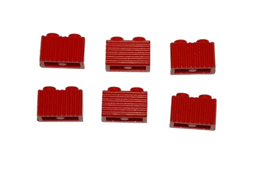 6 Lego® TRAIN Railway 9V RC 2x1 Brick with Grille Grill RED | eBay