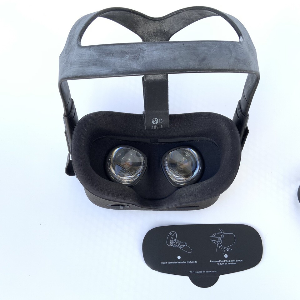 Meta Oculus Quest VR Headset Box Glasses Spacer Gently Used Works Black ...