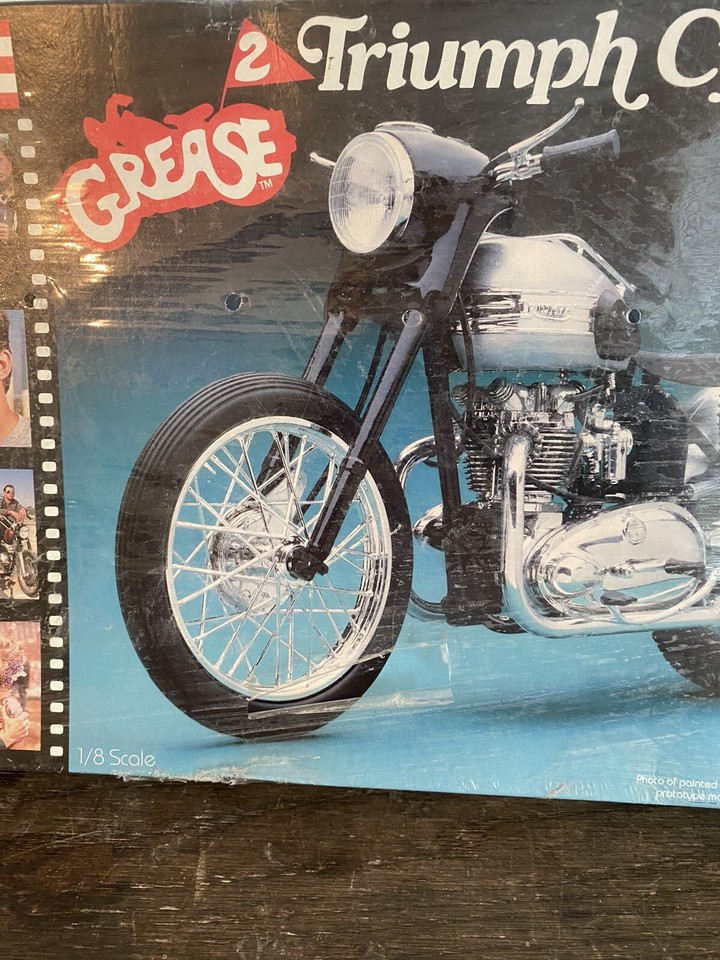 1982 Revell Grease 2 Triumph Cycle Lord Motorcycle 1/8 Model Kit 7914 ...