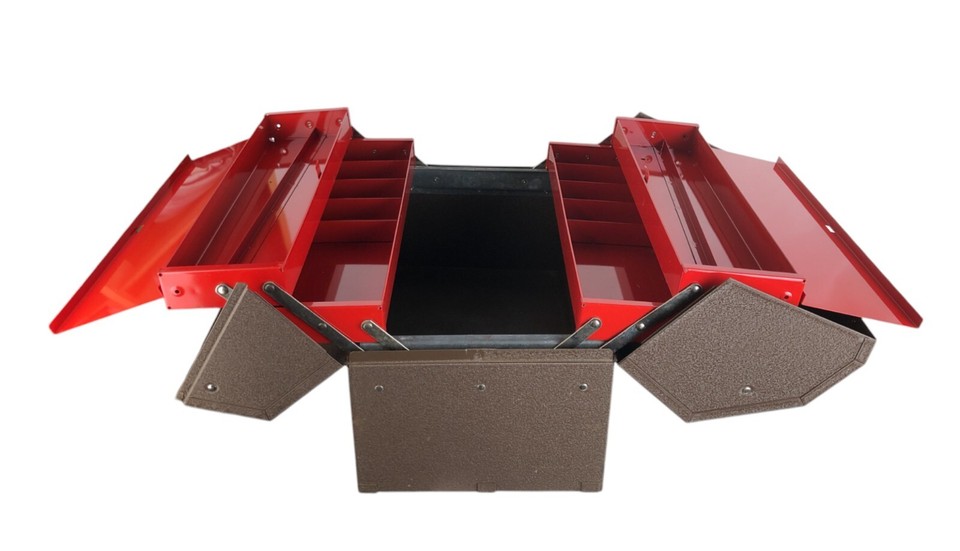 Stanley Proto J9951 10 x 18 x 14" Black Cantilever Box 4 Trays 2 with ...