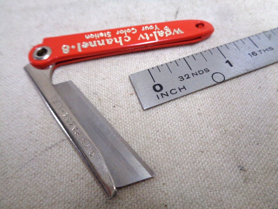 1966 Vintage GITS advertising straight razor TV station noted mini ...