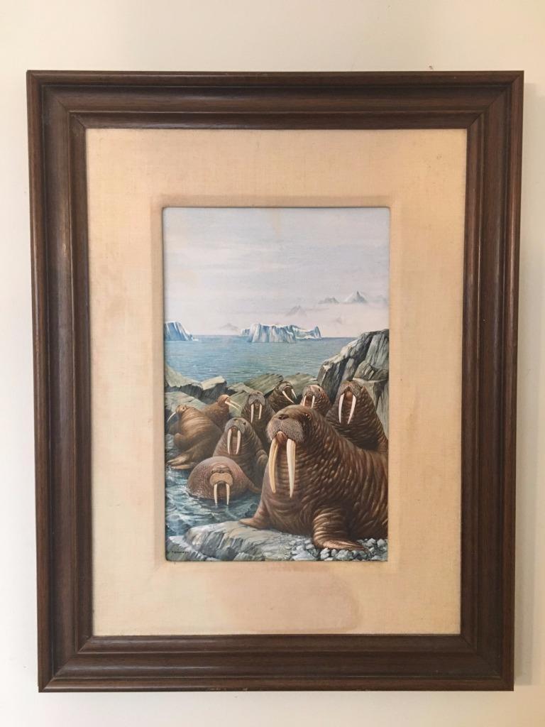 Eric Tenney Original Watercolor Walruses Listed Nice! | eBay