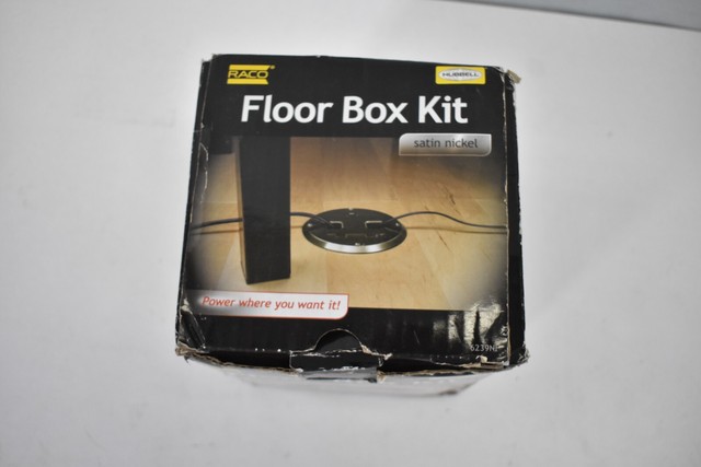 Hubbell Raco 6239NI Single Gang Floor Box Kit with Recessed Duplex 15A ...