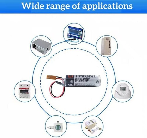 5PCS Replacement TOSHIBA ER17500V 3.6V 2700mAh PLC Battery With brown ...