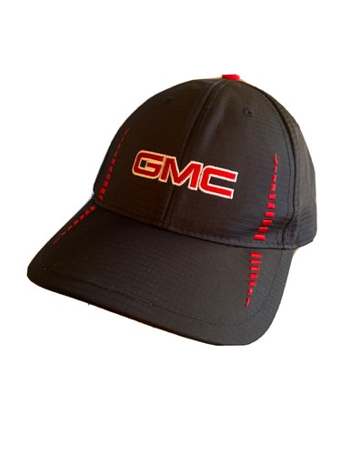GMC Truck Logo Contrast Stitch Hat Cap Black Red - Gem