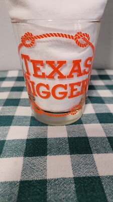 1960s? Vintage TEXAS JIGGER Cocktail Glass w/ Orange Accent | eBay