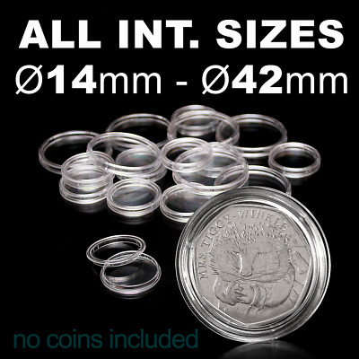 SCHULZ COIN CAPSULES - All Internal Sizes 14mm - 42mm , 10, 30, 50 ...