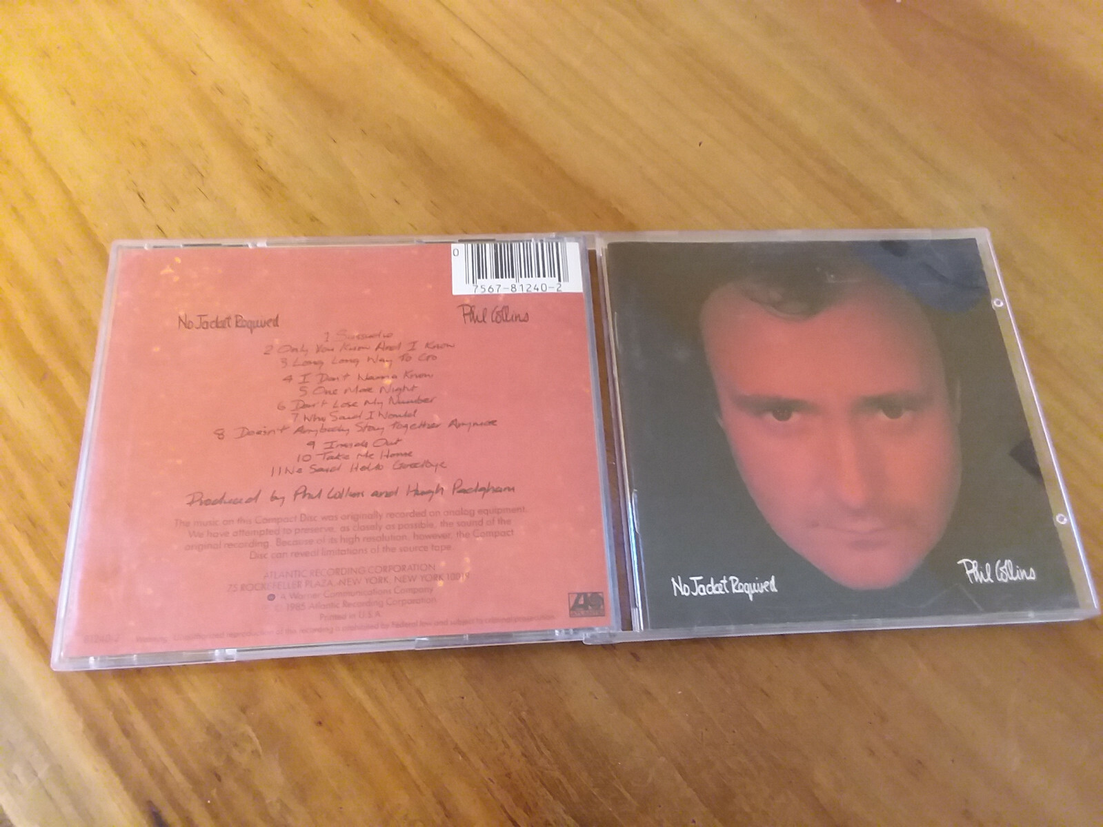 Phil Collins. No Jacket Required. Jewel case and artwork | eBay