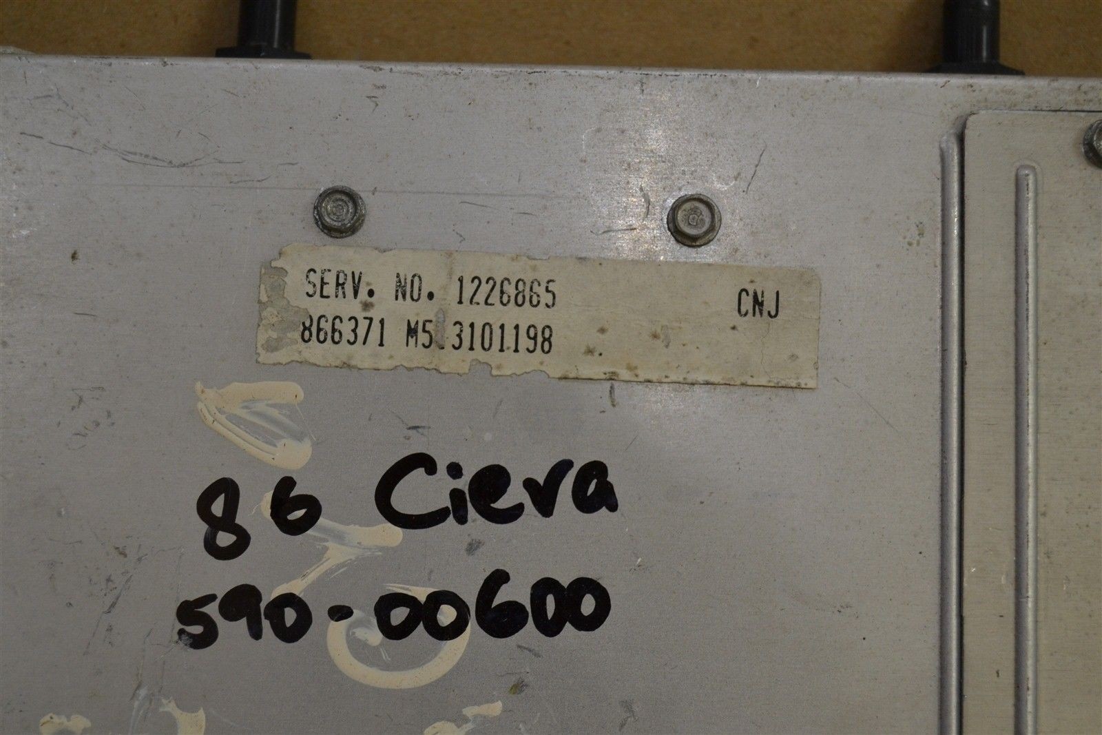 1985-1986 Oldsmobile Cutlass Ciera Engine Control Unit ECU 1226865 ...