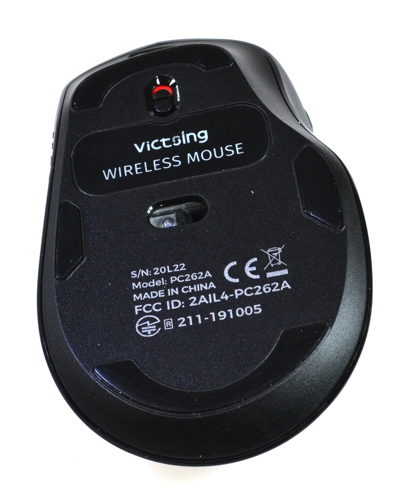 VictSing PC262A Rechargeable Wireless Mouse 6 Button 2.4GHz USB Nano ...
