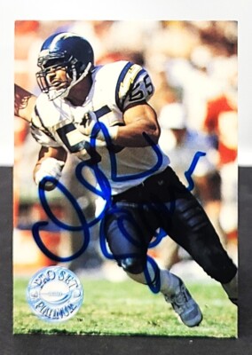 JUNIOR SEAU Signed Autograph 1991 Pro Set Platinum Card #265 San Diego ...
