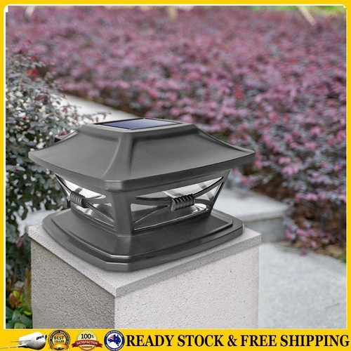 Solar Fence Light Column Head Light Wall Landscape Lamp (White Light ...