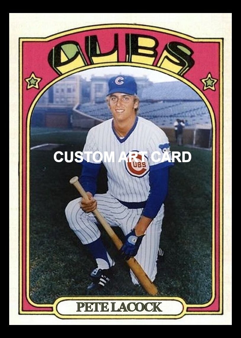 Pete LaCock Chicago Cubs 1972 Custom Made Baseball Art Card | eBay