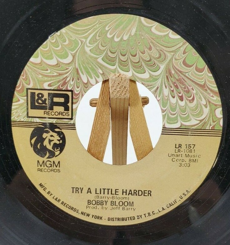 Bobby Bloom: Try A Little Harder/Montego Bay 45 RPM L & R/MGM Records # ...