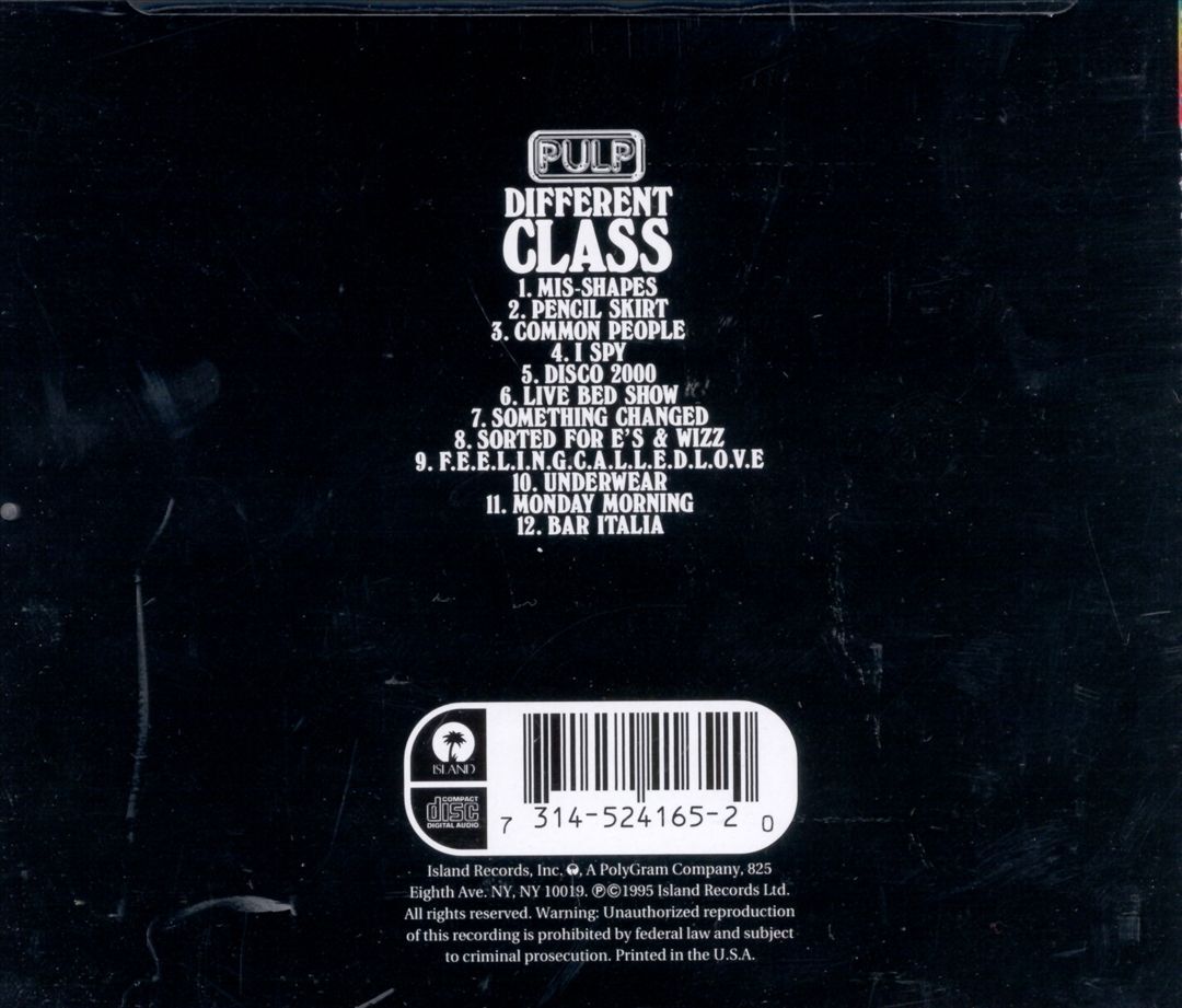 PULP - DIFFERENT CLASS NEW CD 731452416520| eBay