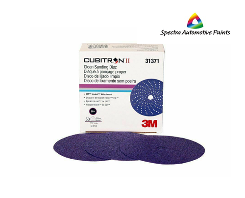 3M 31371 Cubitron II Hookit Clean Sanding Abrasive Discs 80g. 152mm ...