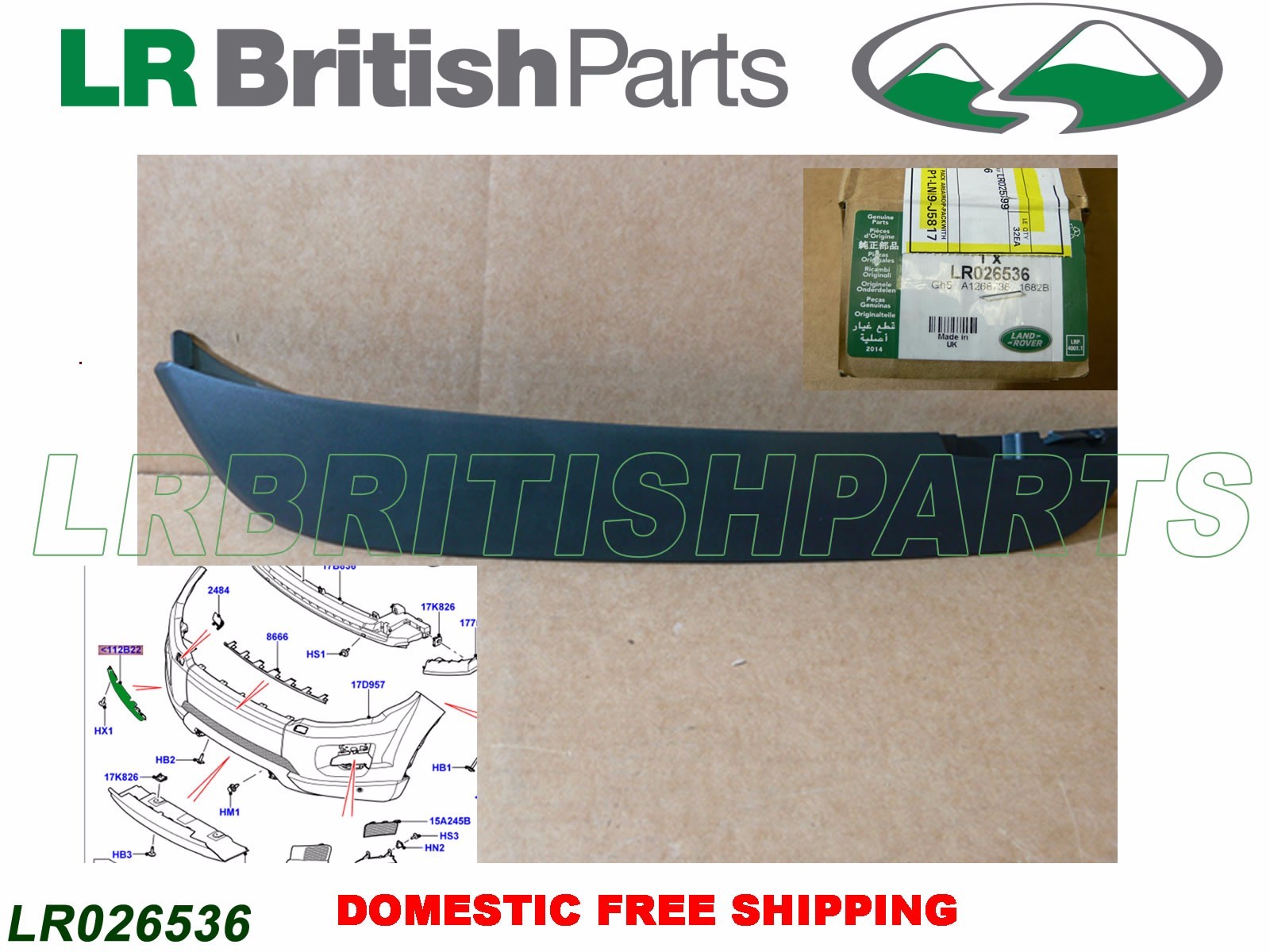 GENUINE LAND ROVER FRONT BUMPER DEFLECTOR RANGE ROVER EVOQUE OEM NEW RH ...