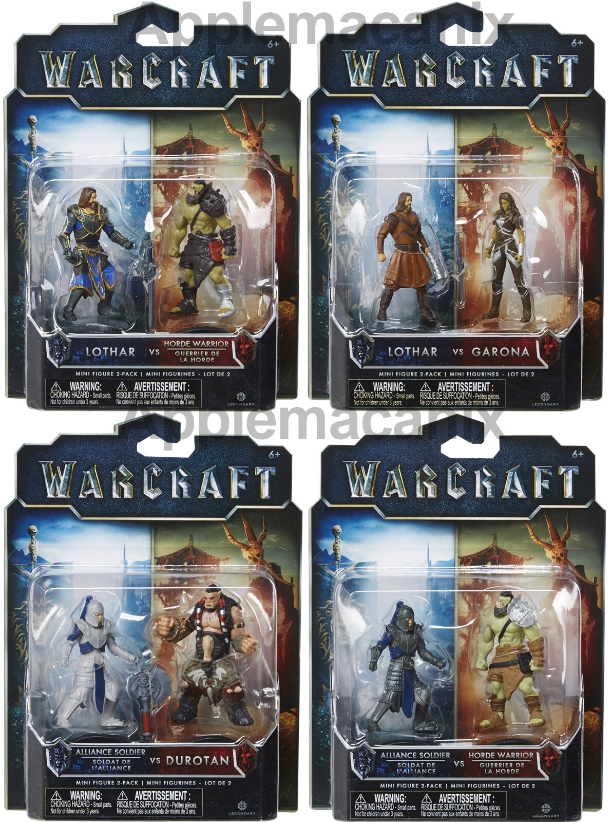 Warcraft Movie 4 Sets Of Mini Figure 2 Pack Action Figures Lothar 7942