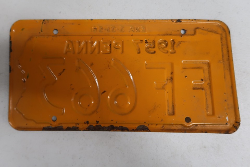 1957 Pennsylvania PENNA License Plate FF663 | eBay