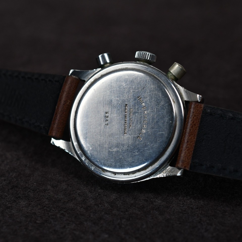 Bovet Mono Rattrapante Valjoux 84 Glossy 38mm Pump Pushers 1940s ...