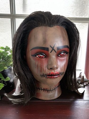 Ooak Head Halloween Custom Painted Stitches Zombie Woman Prop Horror ...