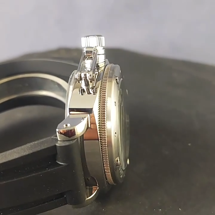 Black 44mm seagull ST25 movement military luxury homage analog date ...