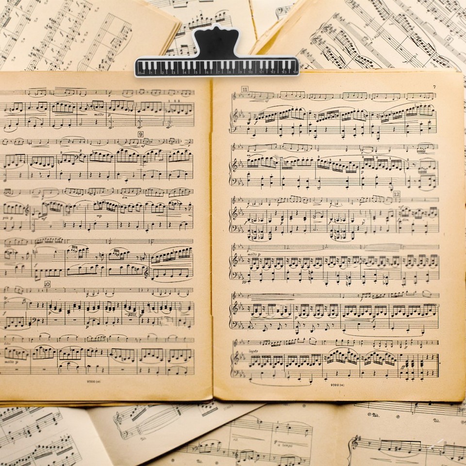 3 Pcs Large Music Sheet Clip Metal Musical Notes Paper Clips Book ...