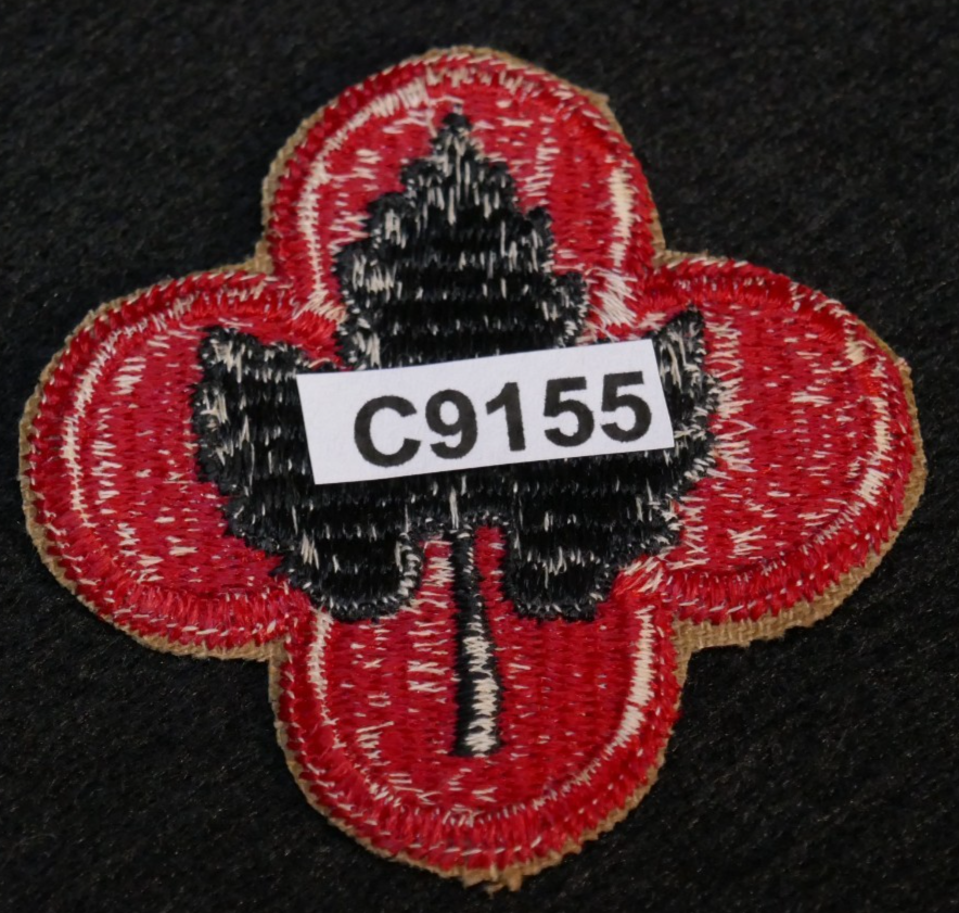 WWII US Army 43rd Infantry Division SSI Shoulder Patch Cotton Red Cut ...