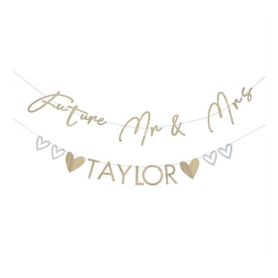 NEW Ginger Ray Engagement Custom Mr & Mrs Bunting By Spotlight | eBay